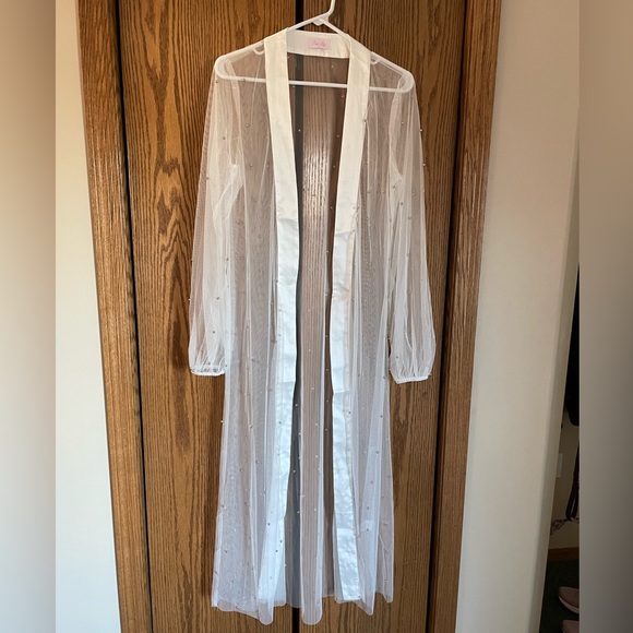 Pink Lily | Sweaters | White Sheer Dusterkimono | Poshmark